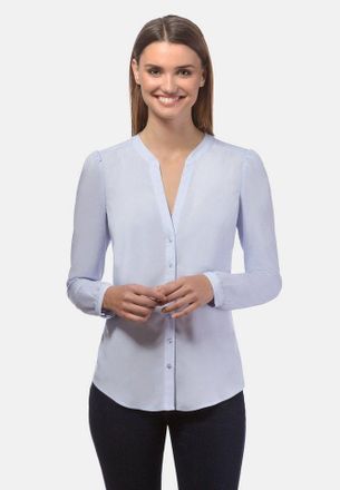 Vincenzo Boretti Klassische Bluse leicht tailliert