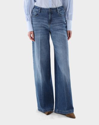 van Laack Jeans mit weitem Bein