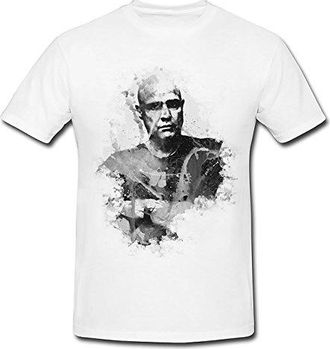 Paul Sinus Art Marlon Brando Apocalypse Now (2) T-shirt pour homme, blanc imprimé - Blanc - XX-Large
