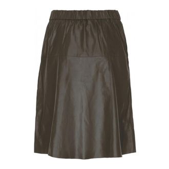 Notyz Langer A-Linien-Rock Warmes Grau - - Skirts - Damen - Grau - M