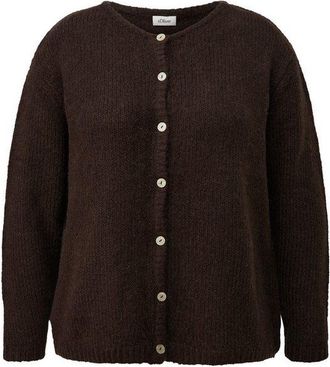 s.Oliver Cardigan Strickjacke Weiche Strickjacke aus Alpakamix