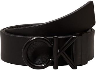 Calvin Klein Ceinture Homme Metal Bombe Mono Réversible, Noir (Ck Black Smooth/Classic Mono), 110 cm
