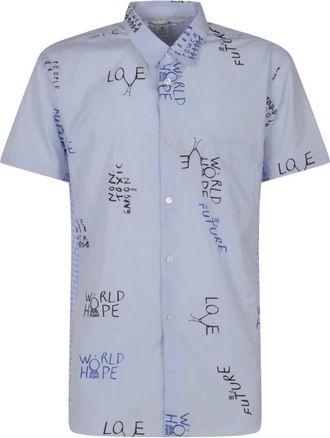 Comme Des Gar&ccedil;ons Homme, Chemises, Bleu, Taille: L Woven Short Sleeve Shirt