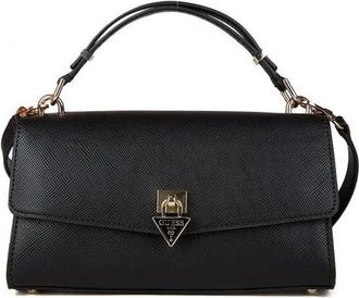 Guess Femme, Sacs, Noir, Taille: ONE Size Patsie Sac &agrave; Rabat &agrave; Poign&eacute;e Sup&eacute;rieure