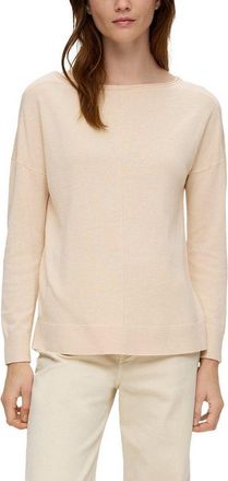 s.Oliver Rundhalspullover mit Drop-Shoulder Naht Design