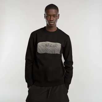 G-Star Stacked Old Skool Logo Sweatshirt - Schwarz - Herren