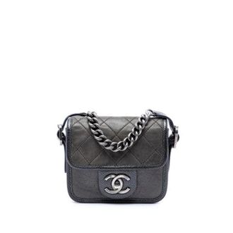 Chanel Pre-owned Vintage Quilted Flap Crossbody - - Pre-owned - Damen - Grau - ONE SIZE