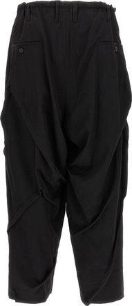 Yohji Yamamoto Tuck Trousers - Black