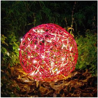 Best Season LED-3D-Kugel Galax Fun, Fuchsia, Alu, 30 cm