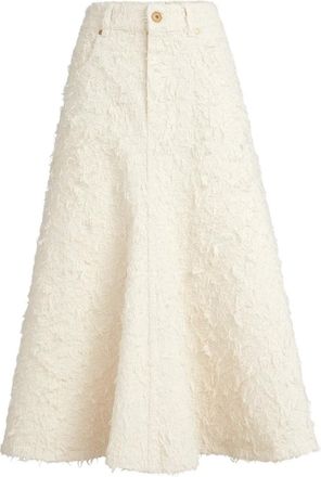 Brunello Cucinelli Midirock mit verschwommener Struktur - Nude