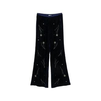 Forte_Forte Femme, Pantalons, Bleu, Taille: 38 FR Notte Wide Leg Pantalons