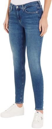 Calvin Klein Jeans Damen Jeans Mid Rise Skinny Fit, Blau (Denim Dark), 33W / 32L