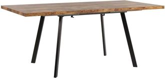 Beliani Ausziehbarer Esstisch HARLOW Dunkelbraun 140/180 cm 90 cm