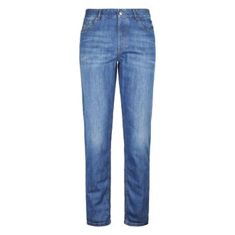 Brunello Cucinelli Homme, Jeans, Bleu, Taille: XL Pantalon Traditionnel en Denim L&eacute;ger &agrave; Cinq Poches