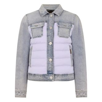 Moorer Femme, Vestes, Multicolore, Taille: 38 FR Veste en jean rembourr&eacute;e Petunia