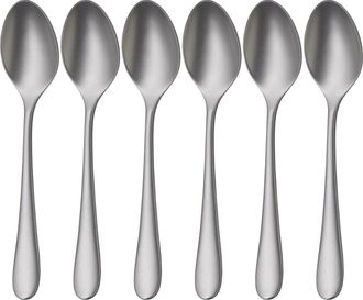 WMF Merit Espressolöffel-Set, 6 Stück, 6 Personen, sandgestrahlt, Ergonomisch, Cromargan protect, Spülmaschinenfestes Besteck 1140966310