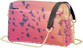 Mnsruu Sacs à bandoulière pour femme, sac à main en cuir dégradé doiseau