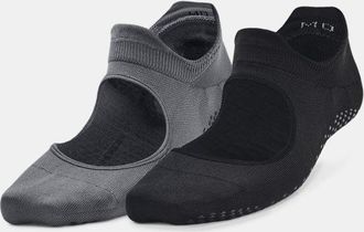 Under Armour Breathe Balance 2er-Pack Socken für Damen Schwarz / Pitch Grau / Jet Grau M