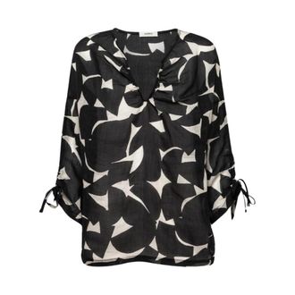 Alpha Studio Damen Jersey Shirt - - Blouses & Shirts - Damen - Schwarzk - L