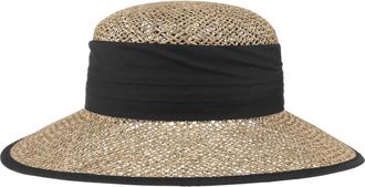 Seeberger Talea Beach Seegras Strohhut Damen - Sommerhut Sonnenh&uuml;te mit Ripsband, Einfass Fr&uuml;hling-Sommer Sommer - One Size schwarz