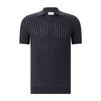 Profuomo Homme, Tops, Bleu, Taille: XL Polo Tricot&eacute;