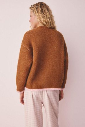 Next Rundhalspullover Snoopy Strickpullover mit Rundhalsausschnitt (1-tlg)