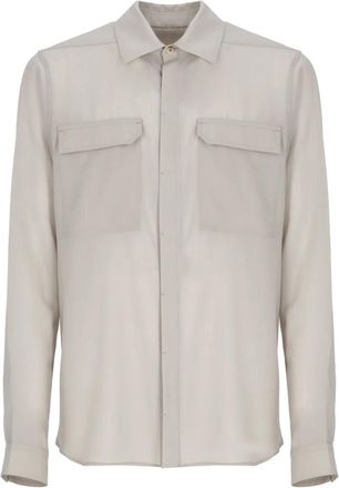 Rick Owens Homme, Chemises, Beige, Taille: L Chemise de travail