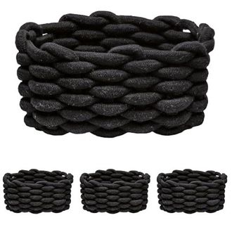 Kleine Wolke Korb, Schwarz, Länge 19 cm, Breite 14 cm, Höhe 10 cm, 8605926060 (Packung mit 4)