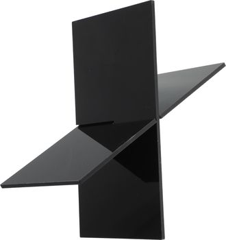 NUOBESTY Acryl Buchst&auml;nder Klein Schwarz Multifunktional Offener Magazinhalter Stabil rutschfest f&uuml;r B&uuml;cher Zeitschriften Rezepte und Dosen f&uuml;r Schreibtisch B&uuml;