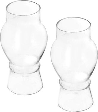 Artibetter 2 St&uuml;ck Klarer Glasschirme f&uuml;r Petroleumlampe Winddichter Vintage Lampenschirm Stabile &Ouml;llampen Ersatzkamine f&uuml;r Kleine &Ouml;llampen Einfach zu Montieren 