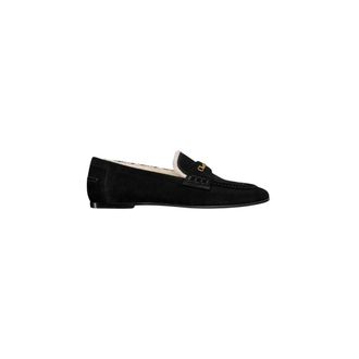 Dior Mocassins en Daim Doubl&eacute;s de Shearling - Femme - Chaussures - Noir - Taille: 38 1/2 EU