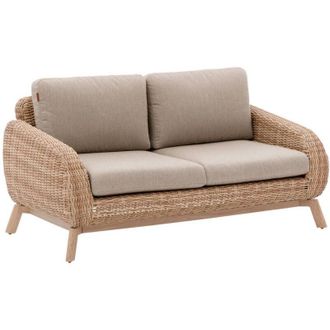 Hesperide Gartensofa Manissa honey & beige 2-Sitzer aus Aluminium und Polyester - Hesp&eacute;ride