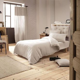 TERRE DE NUIT Housse de couette double gaze de coton pampa 140x200 cm