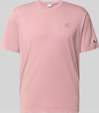Champion T-Shirt mit Label-Stitching und Rundhalsausschnitt