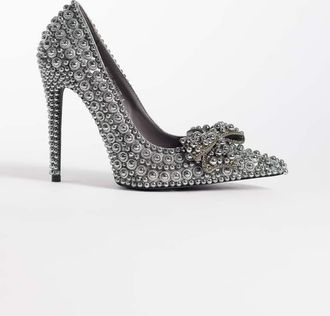 Azalea Wang Azalea Wang - Naamah - Chaussures &agrave; talon orn&eacute;es de perles - Gris