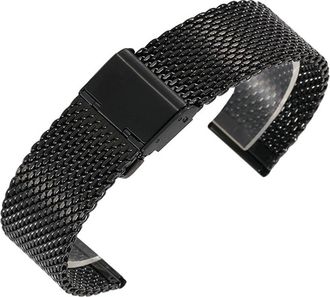 Generic Watch -Gurte Gurt aus Edelstahl 1.0 Drahtgitter 18mm 20 mm 22 mm 24 mm Band Armband Smart Smart