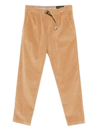 White Sand Cropped-Cordhose mit Kordelzug - Braun