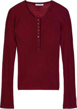 Patrizia Pepe Haut &agrave; manches longues - Femme - Tops - Rouge - Taille: 36 FR