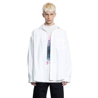 Balenciaga Layered Shirt in Cotton Poplin and Dry Jersey