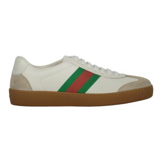 Gucci Klassische Sneaker mit gr&uuml;nem und rotem Streifen - - Shoes - Damen - Wei&szlig; - 36 EU