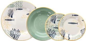 Tognana Antigua Tafelservice, 18-teilig, Steinzeug, mehrfarbig