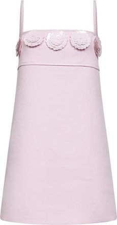 Self Portrait Femme, Robes, Rose, Taille: 34 FR Mini-robe &agrave; fleurs et sequins 3D