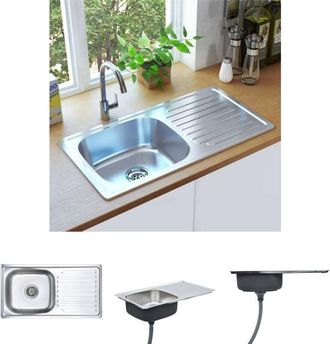 Nova The Living Store Einbausp&uuml;le mit Sieb und Siphon Edelstahl - K&uuml;chensp&uuml;len & Sp&uuml;lbecken