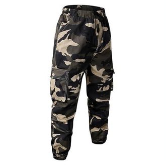 Generic Pantalons de Jogging Hommes Pantalons Outdoor Grande Taille Hommes Jeunes L&acirc;che D&eacute;contract&eacute; Neuf Points Pantalons Mode Cargo Pantalons, caf&eacute;, XXL