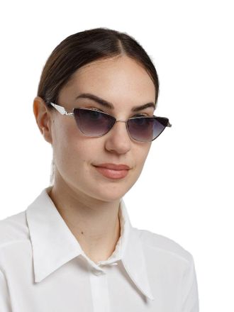 Ana Hickmann Womens Sunglasses Silver-Black Metal Eyewear - Silver/black