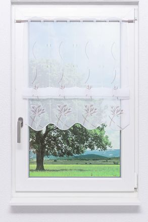 Plauener Spitze Panneaux Kelchblüten (BxH) 64x95cm in orange