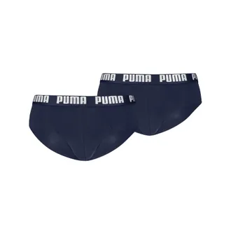 Puma Slip PUMA PUMA MEN EVERYDAY BRIEFS, Herren, Gr. M, schwarz-wei&szlig; (navy, wei&szlig;), Jersey, Obermaterial: 95% Baumwolle, 5% Elasthan, eng, Unterhosen Slip, 