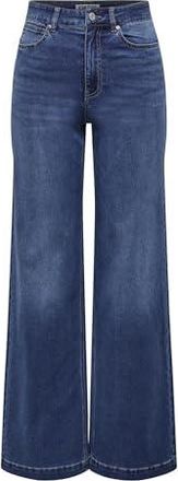 Only Onlmadison-Royal Hw Wide DNM BF Gua, Bleu foncé Denim, XS / 32L Femmes