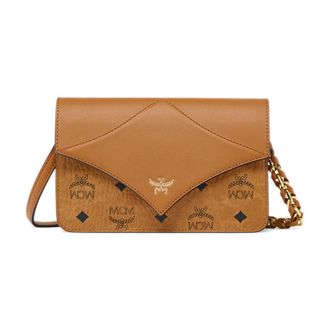 MCM Mini Umh&auml;ngetasche mit Rautenmuster - - Bags - Damen - Braun - ONE SIZE