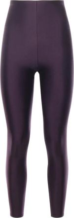 Andamane Femme, Pantalons, Violet, Taille: 40 FR Pantalon brillant en lycra taille haute
